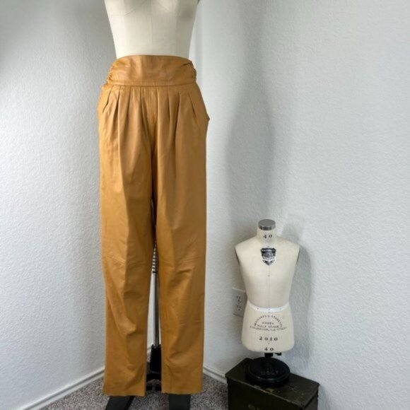 Vintage | Pants & Jumpsuits | Beged Or Italia Leather Pants High Waist ...